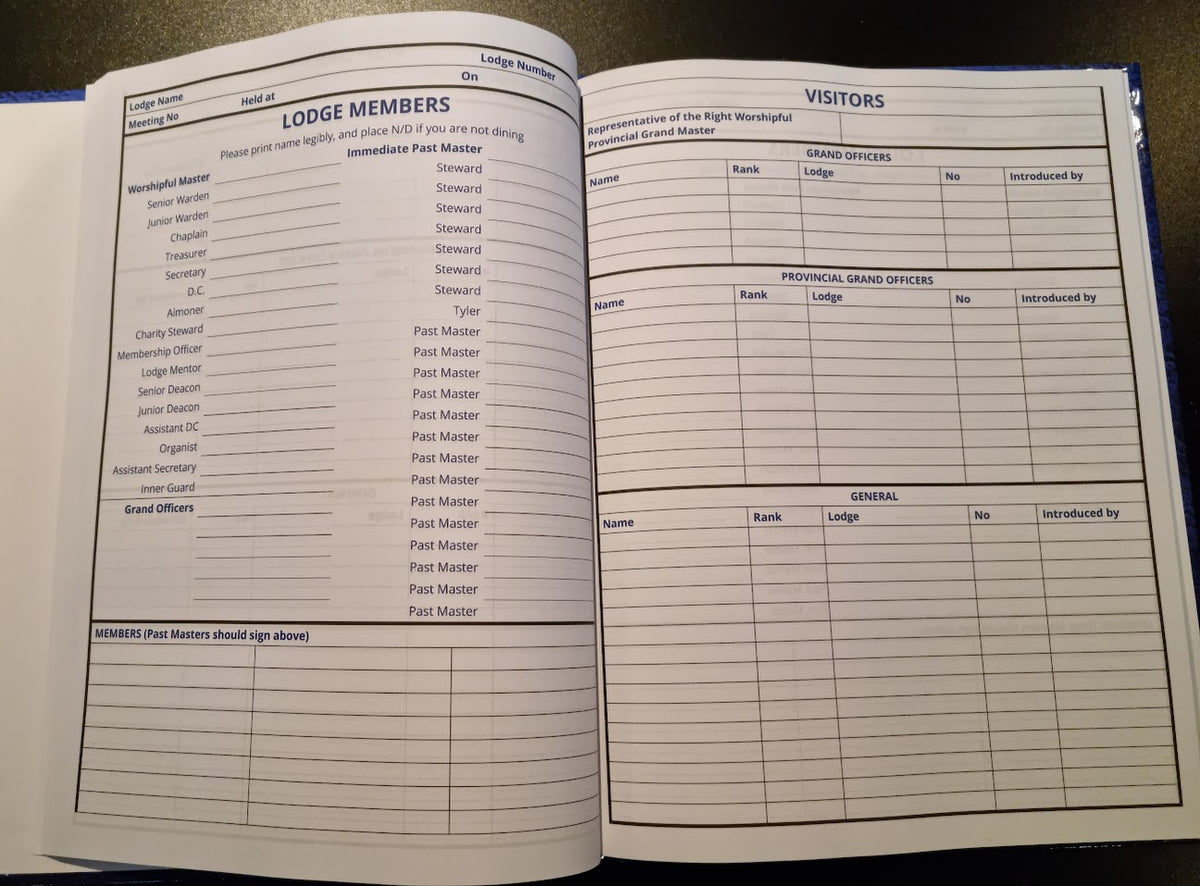 Craft Attendance register – The Crafty Freemason